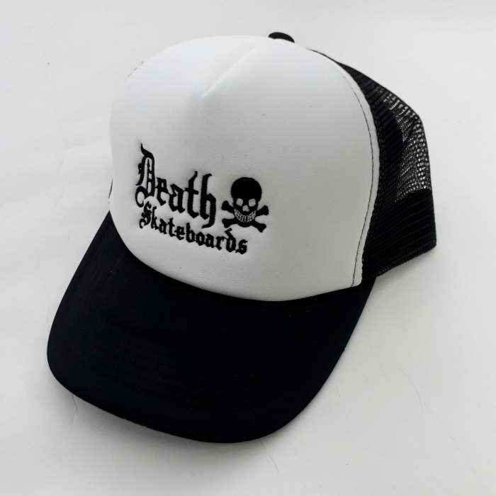 Death Skateboards - Old English - Mesh Trucker Cap - Black/White